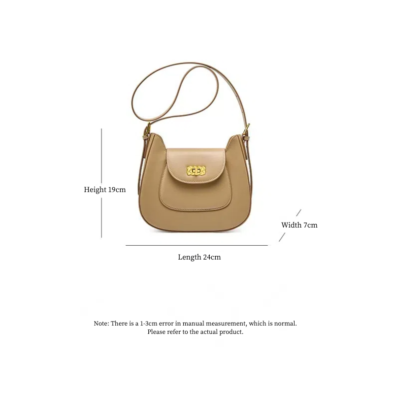 Classic Leather Saddle Bag Sarah | Timeless Elegance